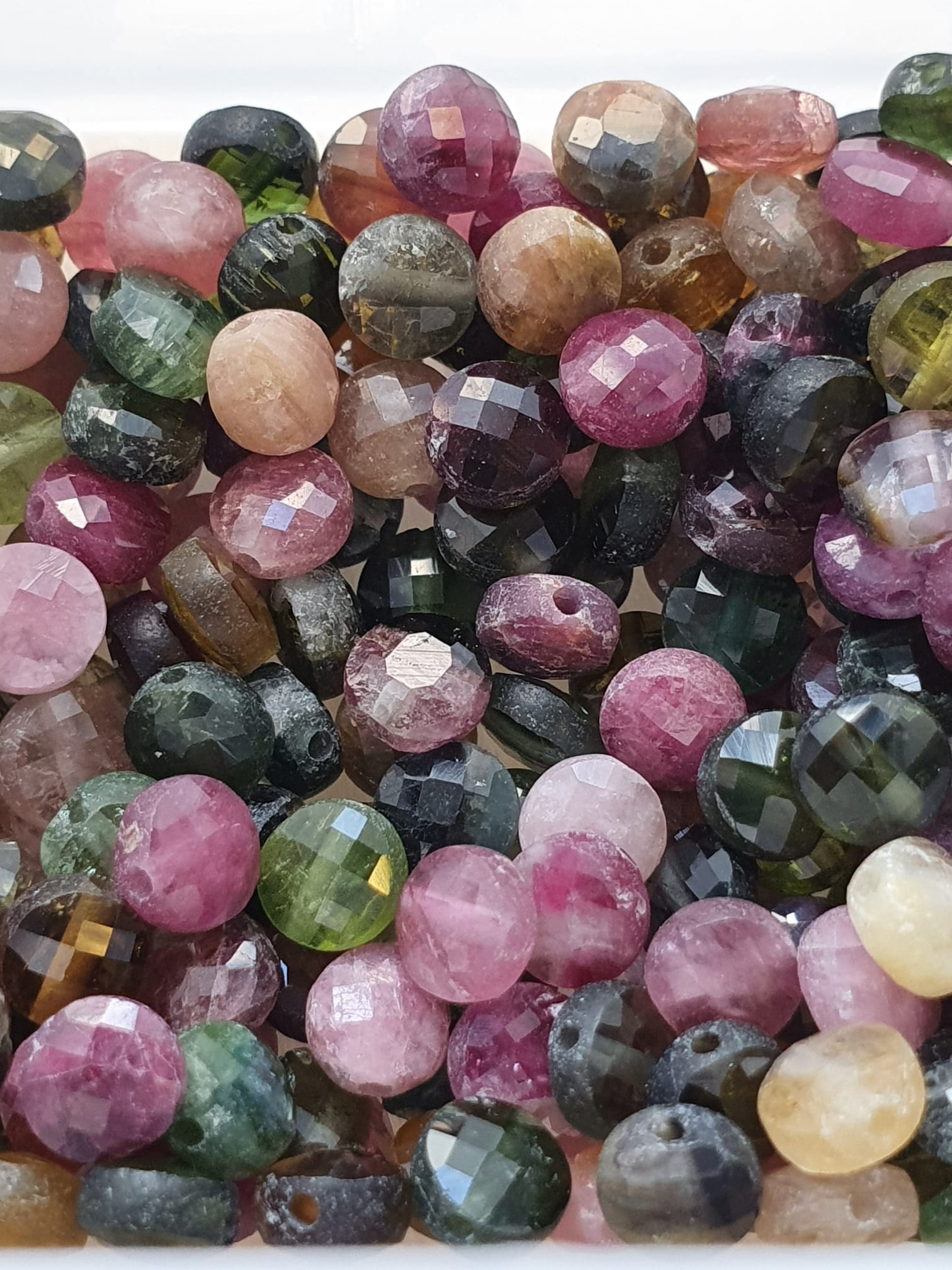 Natuursteen Multicolor Toermalijn - ca. 4X2,2mm, (ᴓ 0.6mm ...