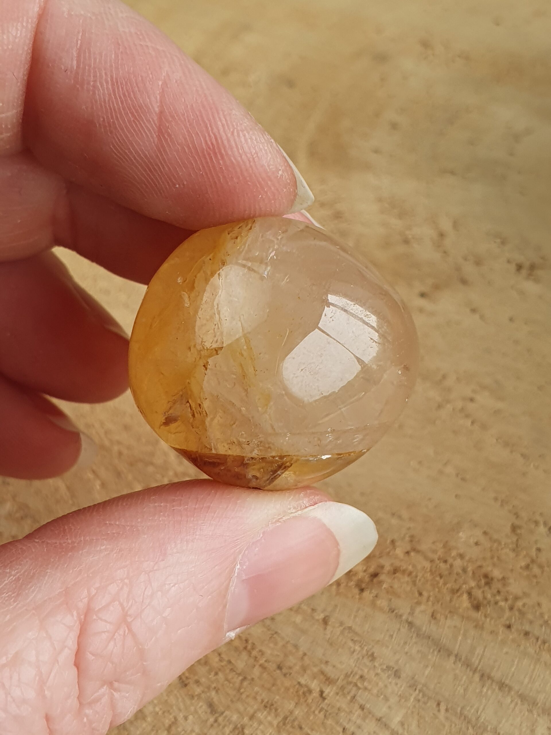 Limoniet kwarts Knuffelsteen - - Natuurlijk - Edelsteen - Sparklin Moon