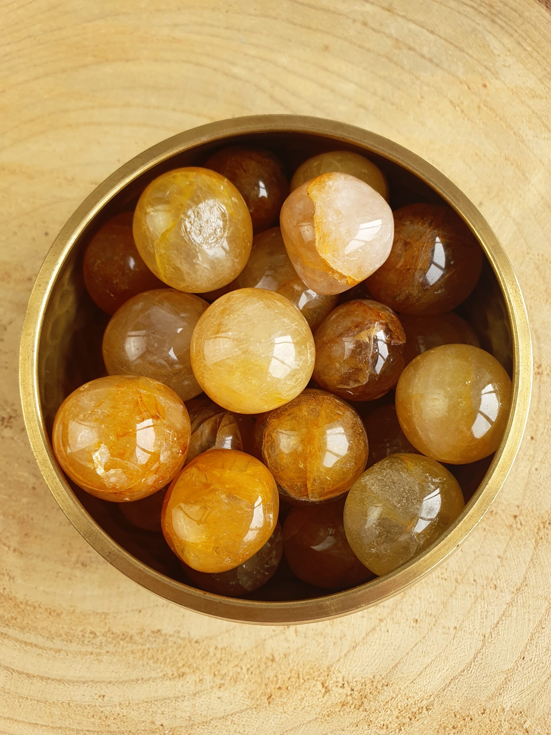 Limoniet kwarts Knuffelsteen - - Natuurlijk - Edelsteen - Sparklin Moon
