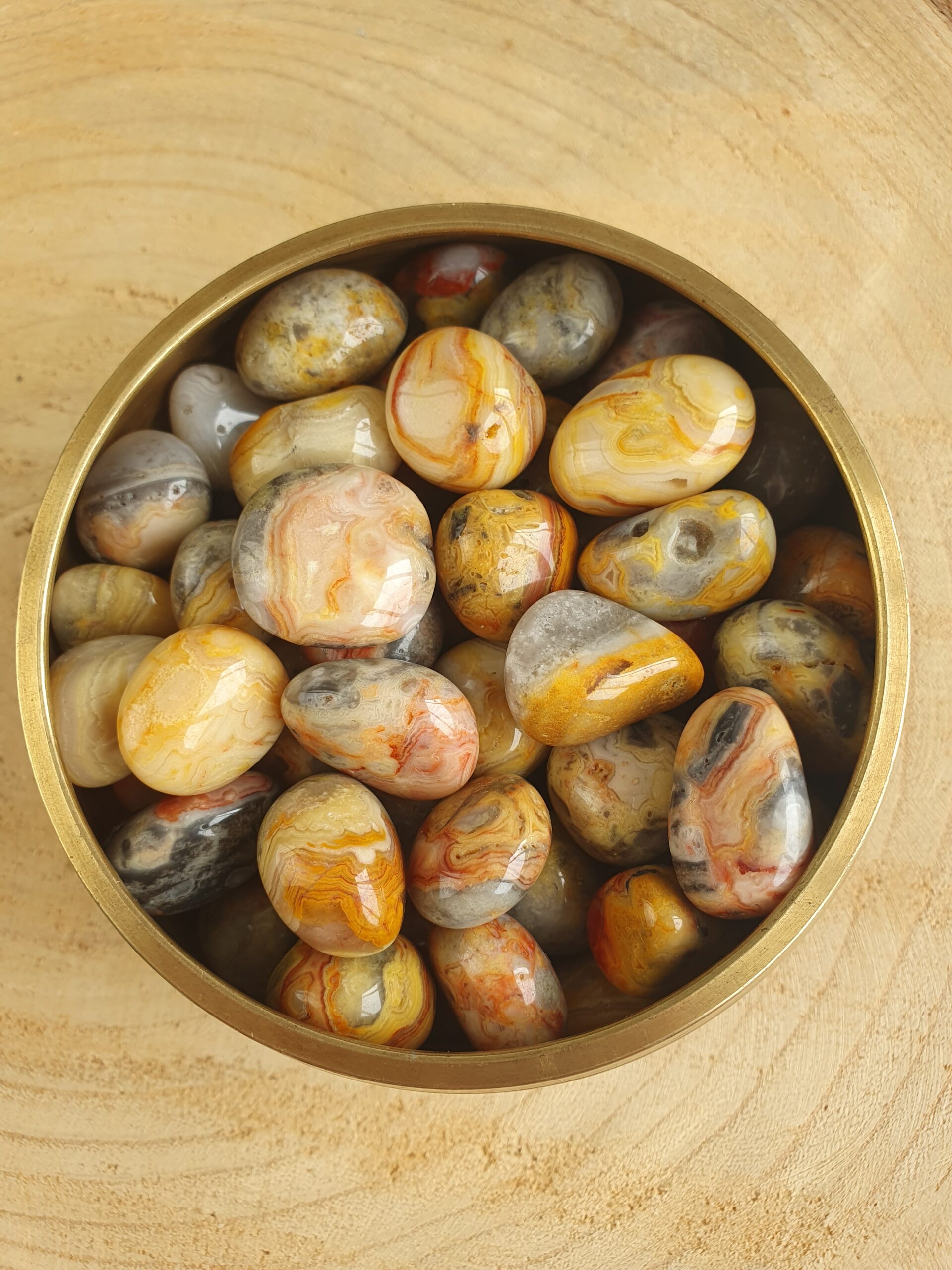 Crazy Agaat Knuffelsteen - - Natuurlijk - Edelsteen - Sparklin Moon