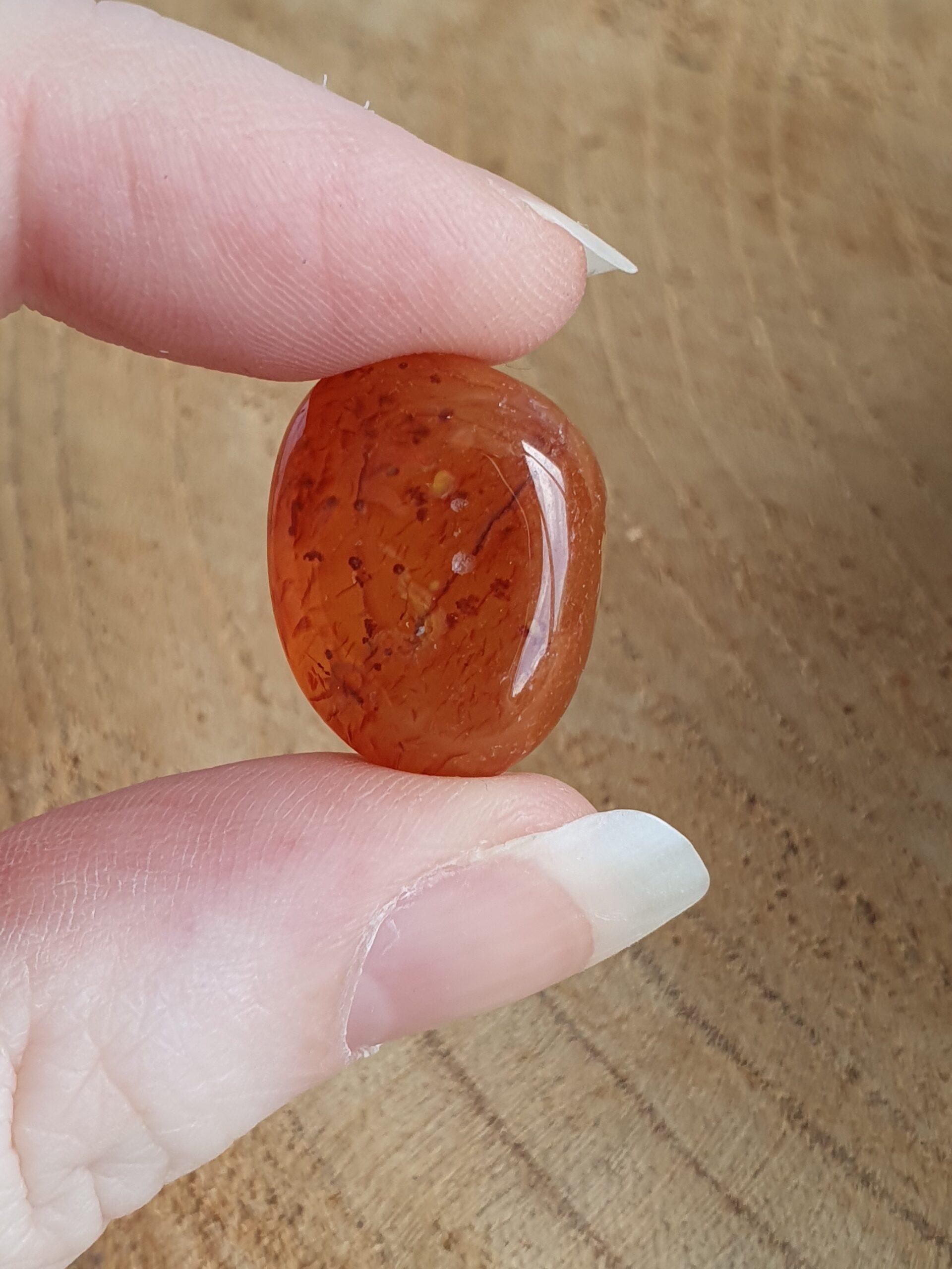 Carneool Knuffelsteen - - Natuurlijk - Edelsteen - Sparklin Moon