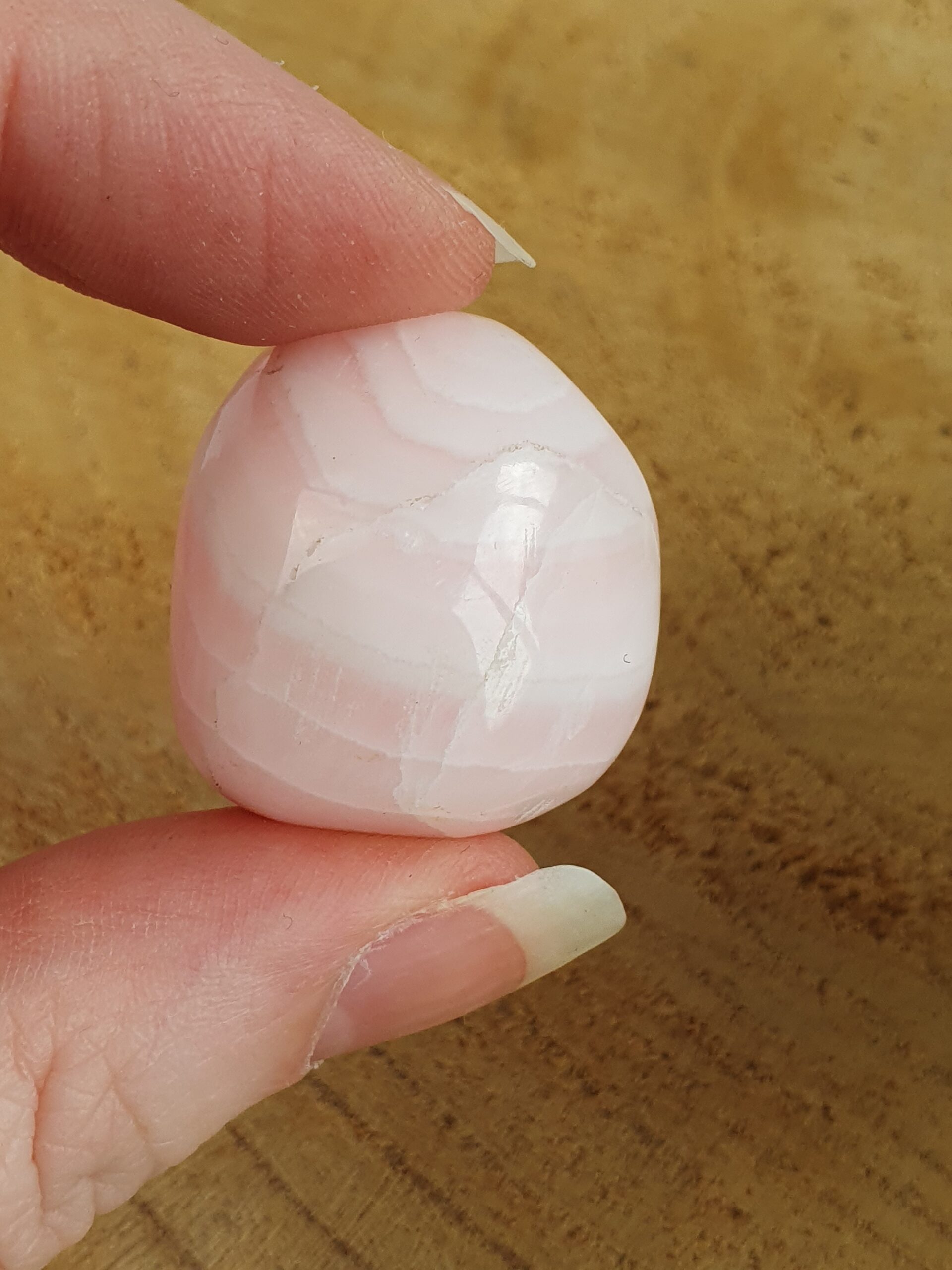 Mangano Calciet Knuffelsteen - - Natuurlijk - Edelsteen - Sparklin Moon