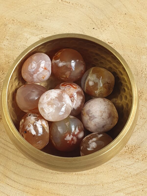 Bloem Agaat Knuffelsteen - - Natuurlijk - Edelsteen - Sparklin Moon