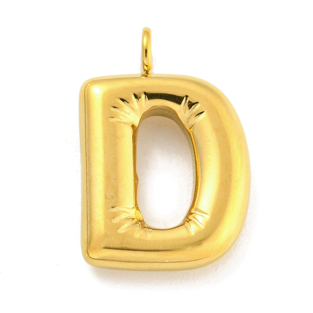 Bedel Balloon , Letter D Gold-plated RVS - Stainless Steel - Bedel ...