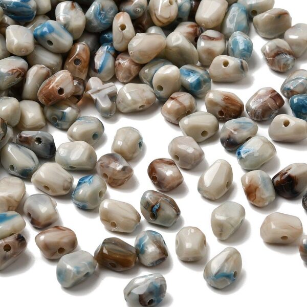 Acryl, Candy Beads, Mini Chip Imi Gemstone, Grey/Blue - Acryl - Kraal ...